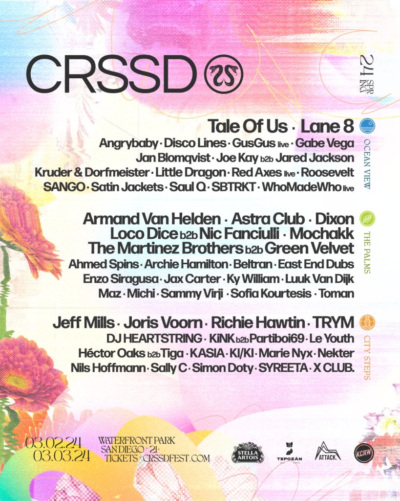 CRSSD Festival Returns to San Diego Spring 2024 - Glasse Factory